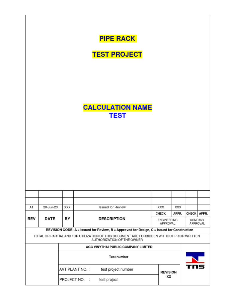 Test Project CAL NOTE | PDF | Strength Of Materials | Structural Load