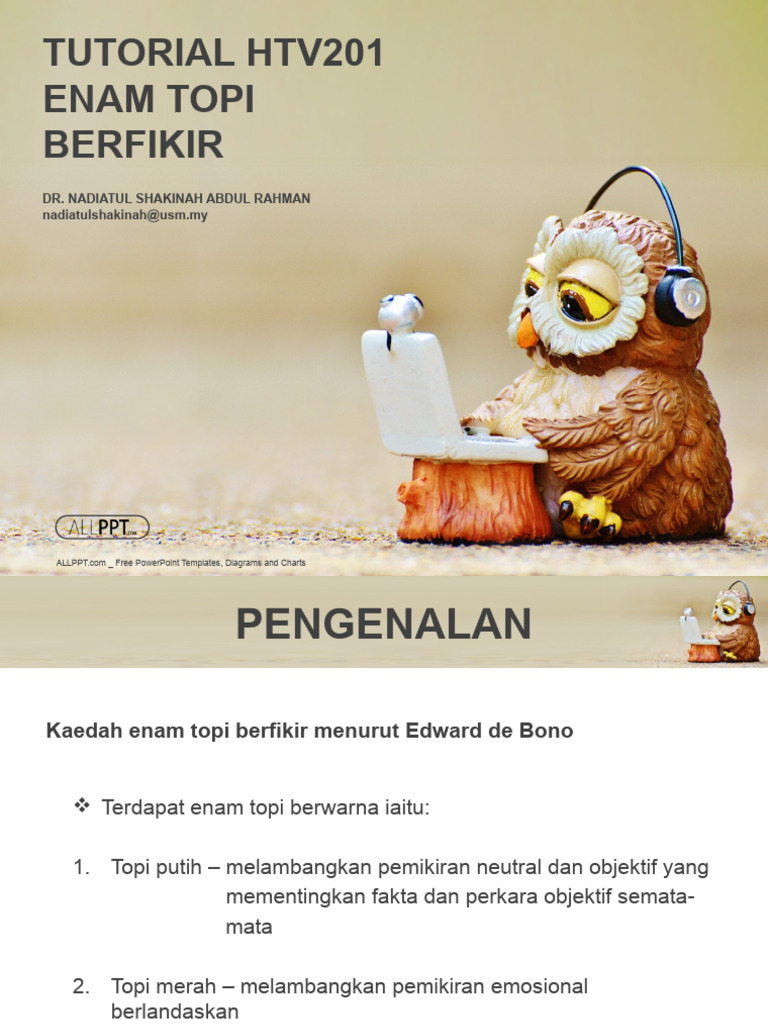 Tutorial Enam Topi Berfikir | PDF | Pengembangan Diri