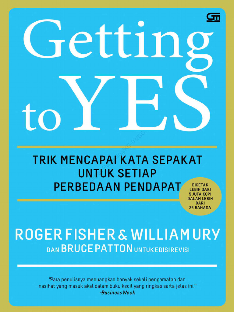 ID - Getting To Yes by Roger Fisher | PDF