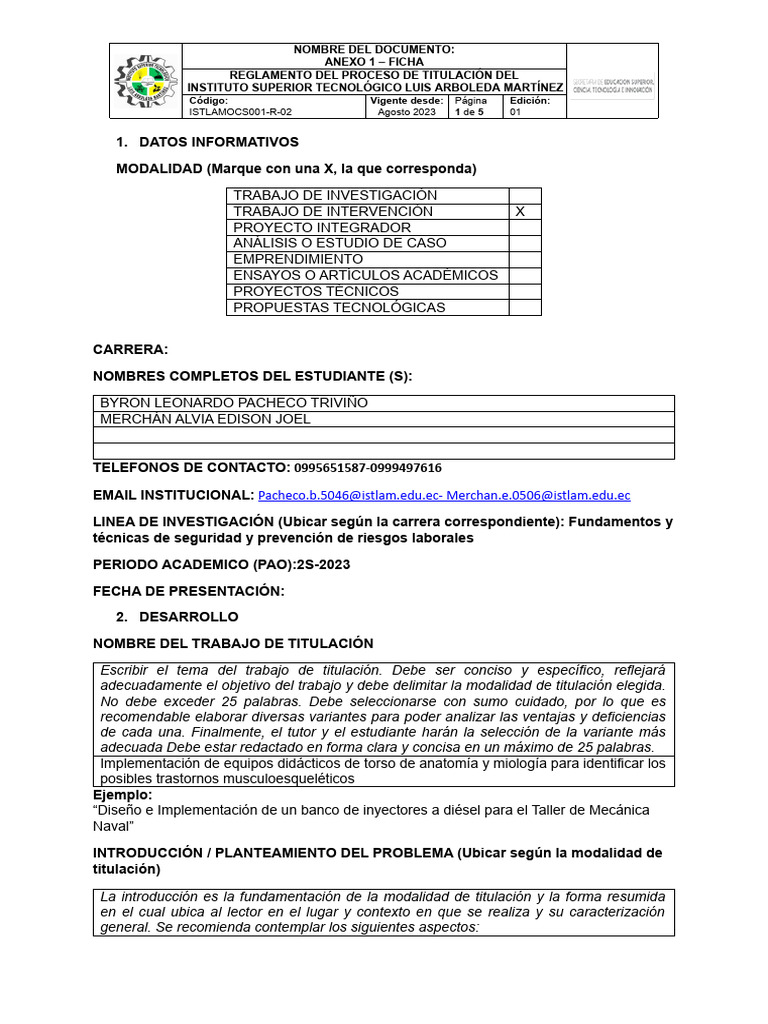 FICHA T. BORRADOR 3 | PDF | Citación | Enseñando