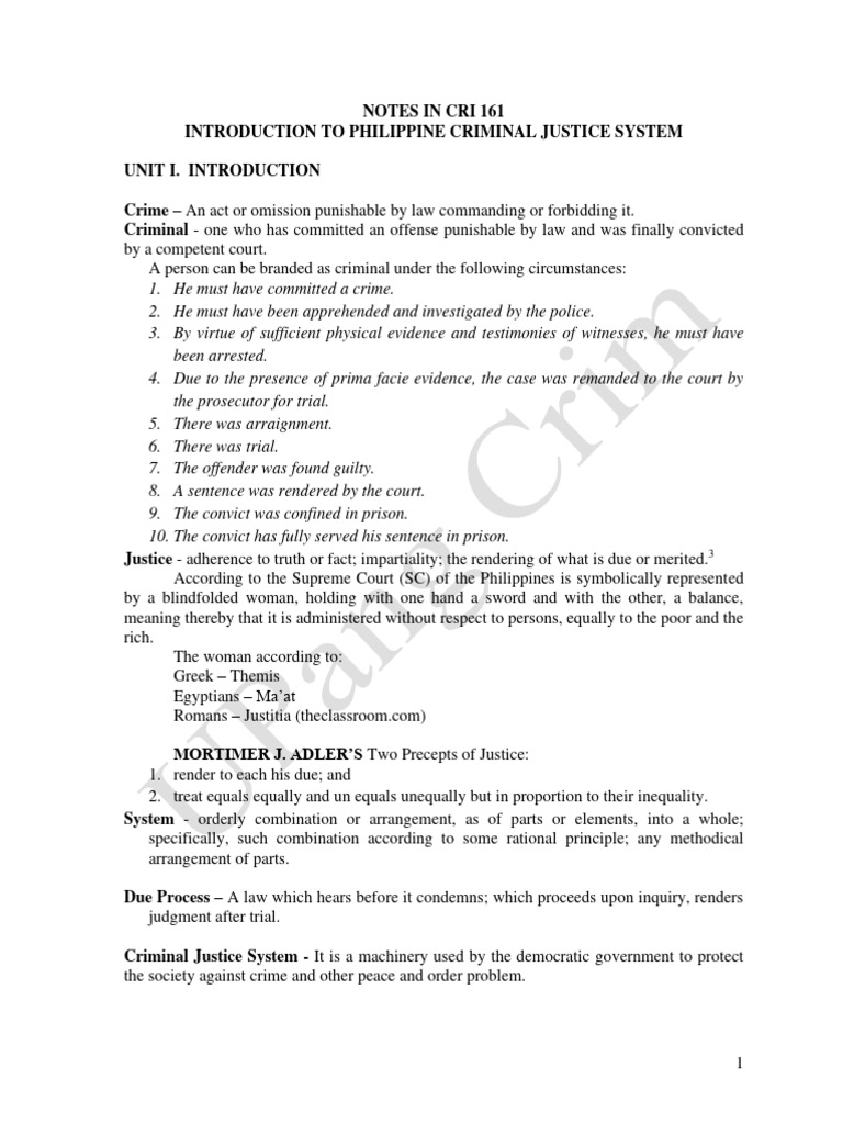 PHILIPPINE-CRIMINAL-JUSTICE-SYSTEM | PDF | Prosecutor | Bail