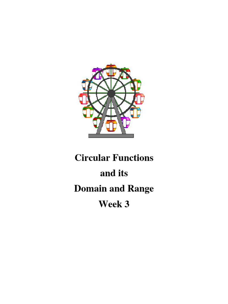 Circula.-Circular Functions and Its Domain and Range-01 | PDF | Trigonometric Functions ...