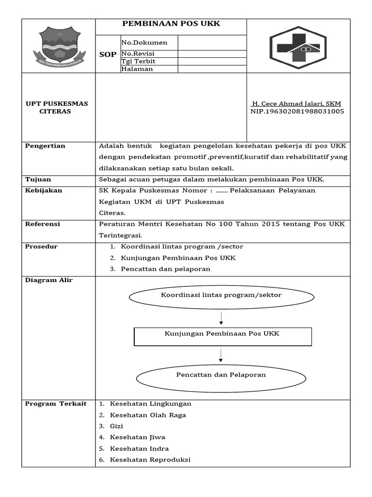 Sop Pembinaan Pos Ukk | PDF