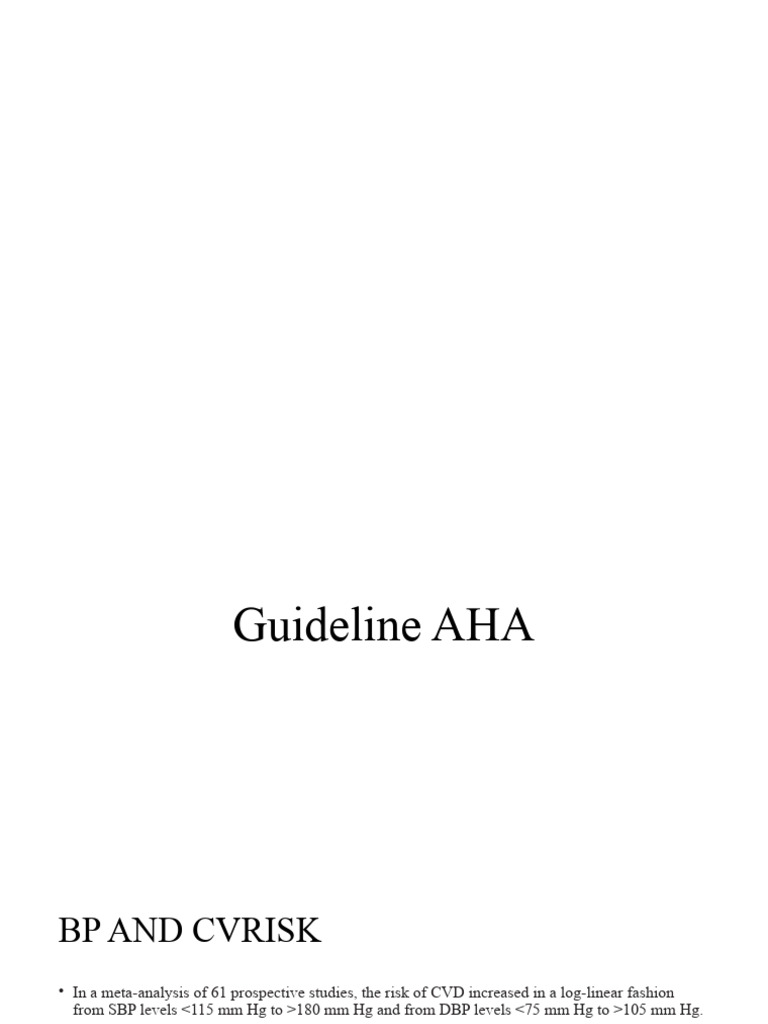 Aha | PDF | Hypertension | Blood Pressure