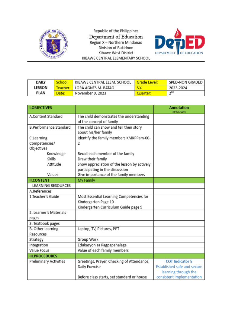 DLP Kindergarten 2nd Quarter | PDF | Learning | Teachers