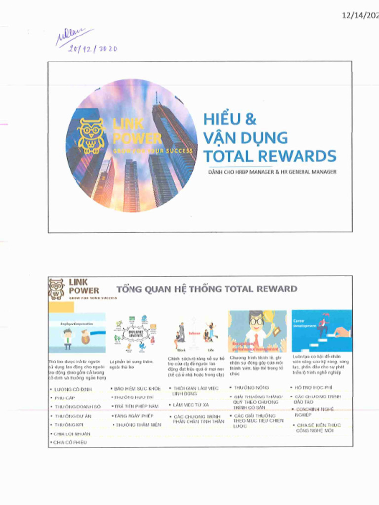Hiểu Và Vận Dụng Total Rewards | PDF