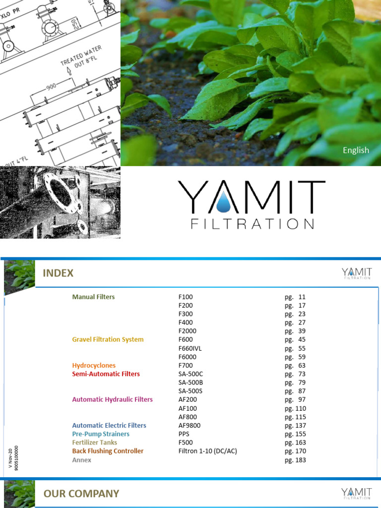 Yamit Filtration Product Overview | PDF | Valve | Filtration