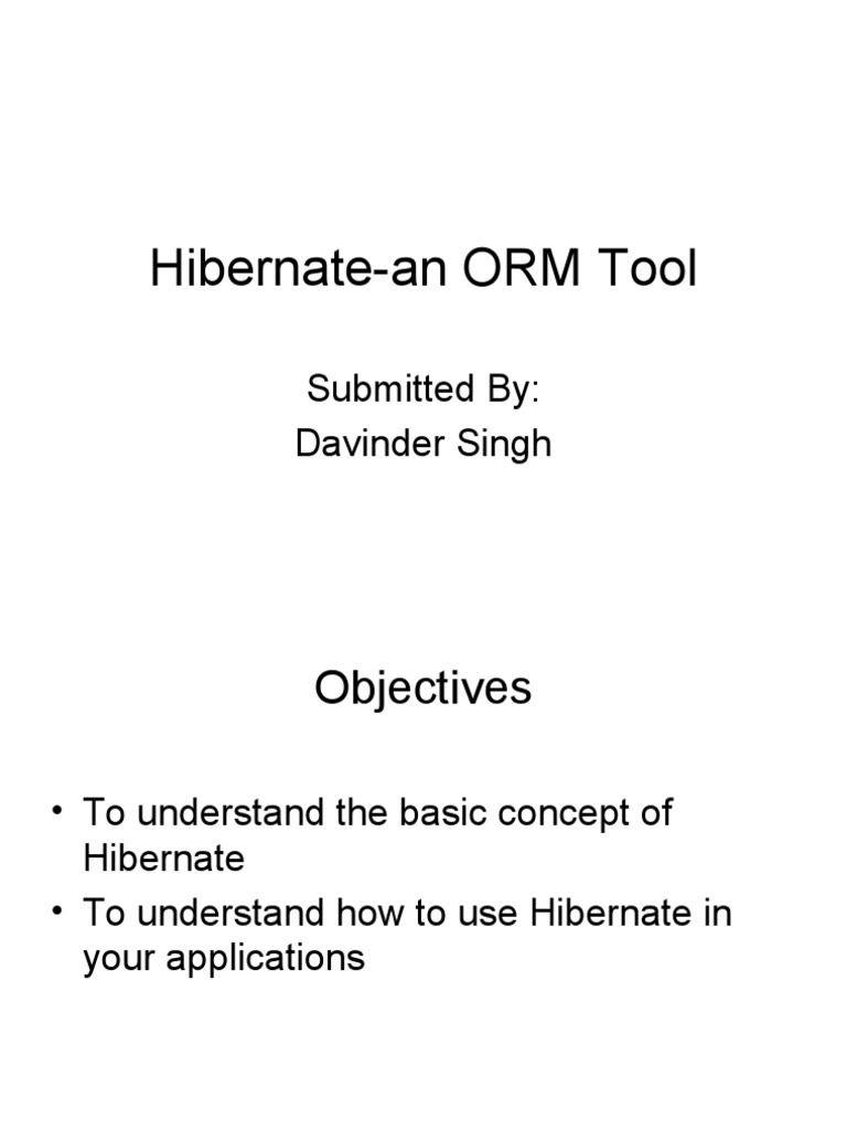 Hibernate Introppt Pdf Object Relational Mapping Software Design