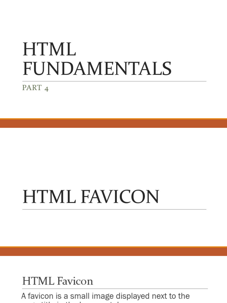 Lesson 5 Html Fundamentals Part 4 Pdf Html Element Html 