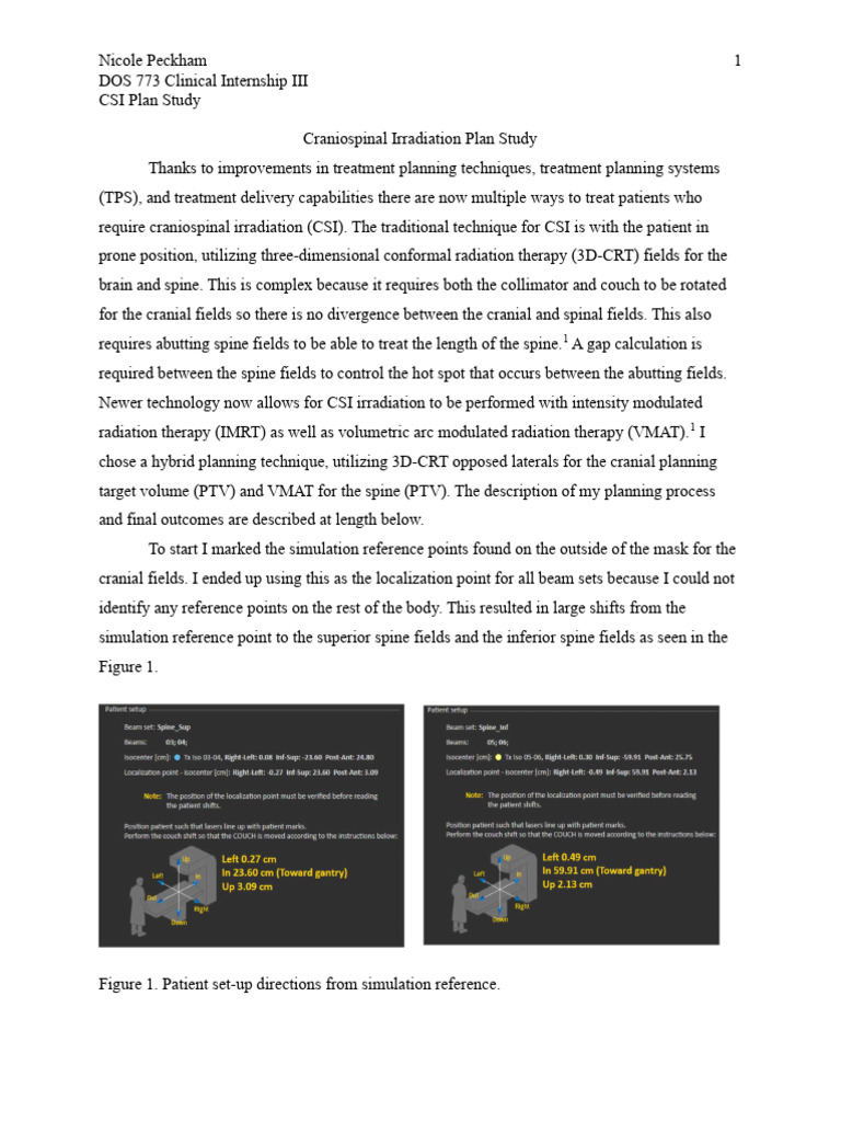 Csi Report Nicole Peckham | PDF | Radiation Therapy | Clinical Medicine