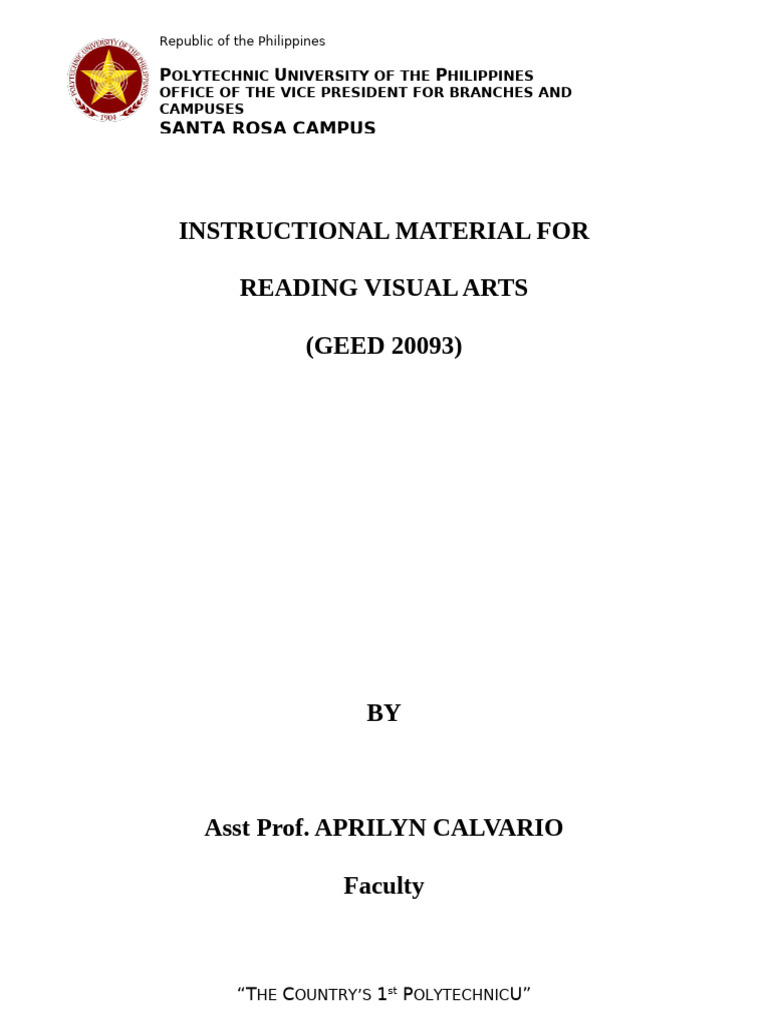 Visual Arts Reading | PDF | Literacy | Thought