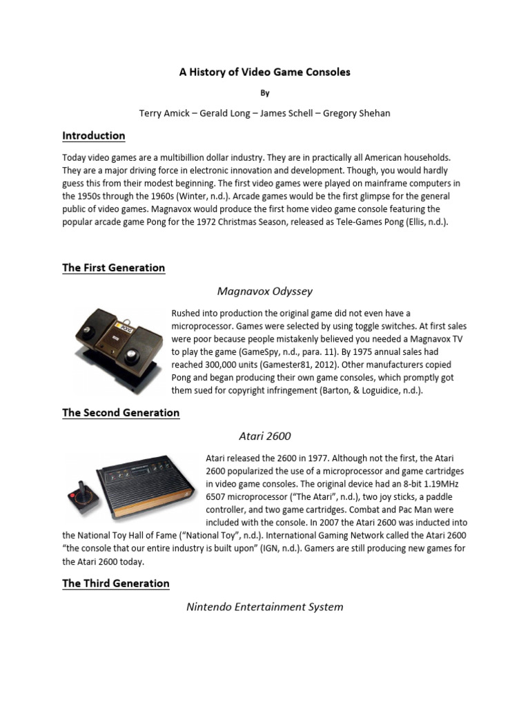 IST110 Final Report | PDF | Video Game Consoles | Xbox