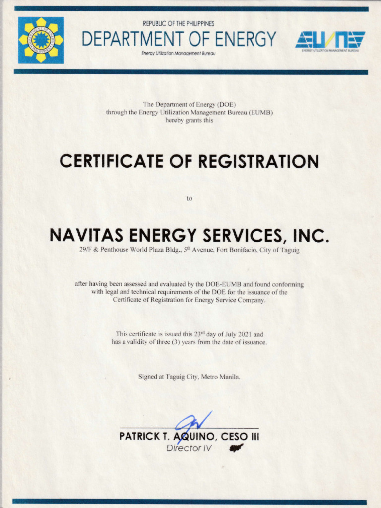 Energy Service Company Registration | PDF