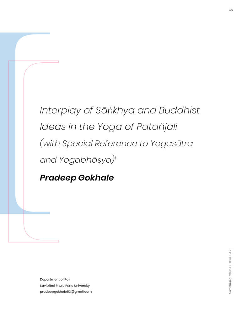 Samkhya and Buddhism | PDF | Yoga Sutras Of Patanjali | Yoga
