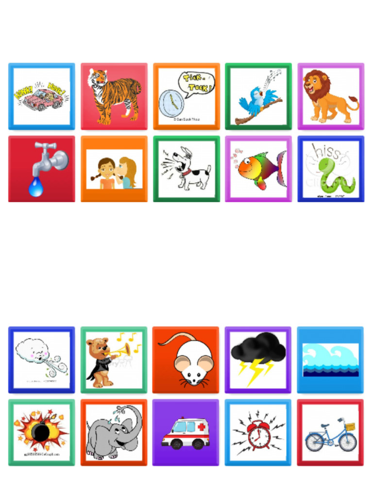 Pictures of Objects That Produce Loud and Soft Sounds | PDF