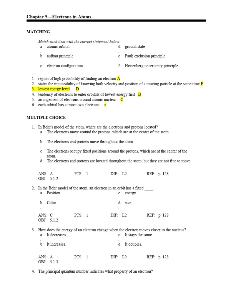 Electron Configuration and Emission Spectra | PDF | Emission Spectrum ...