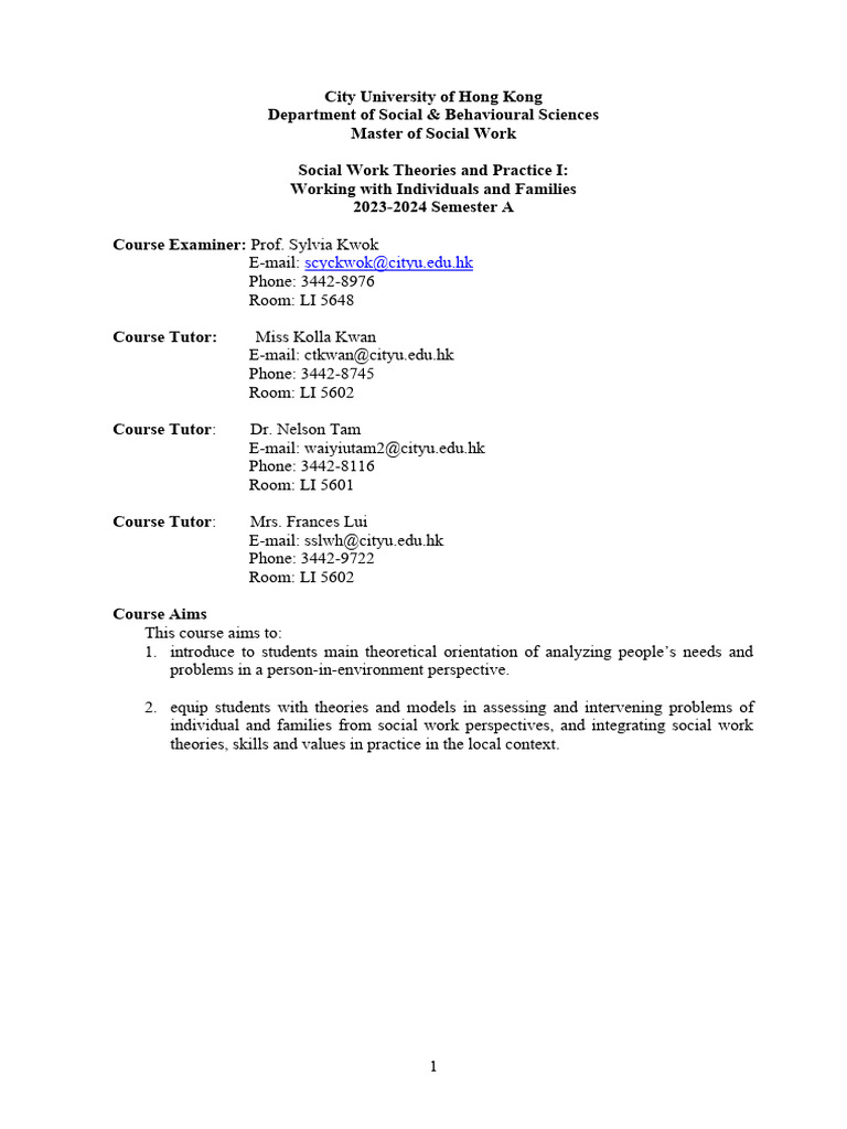 Course Outline SS5209 - 2023 - 2024 - Updated | PDF | Career & Growth | Art