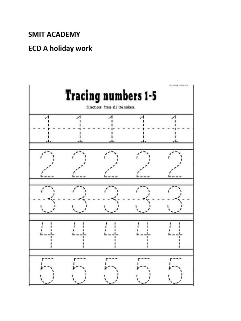 ECD A Holiday Work 2023 | PDF