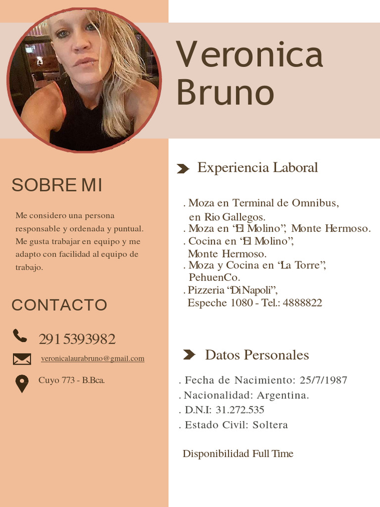 Veronica Bruno CV | PDF