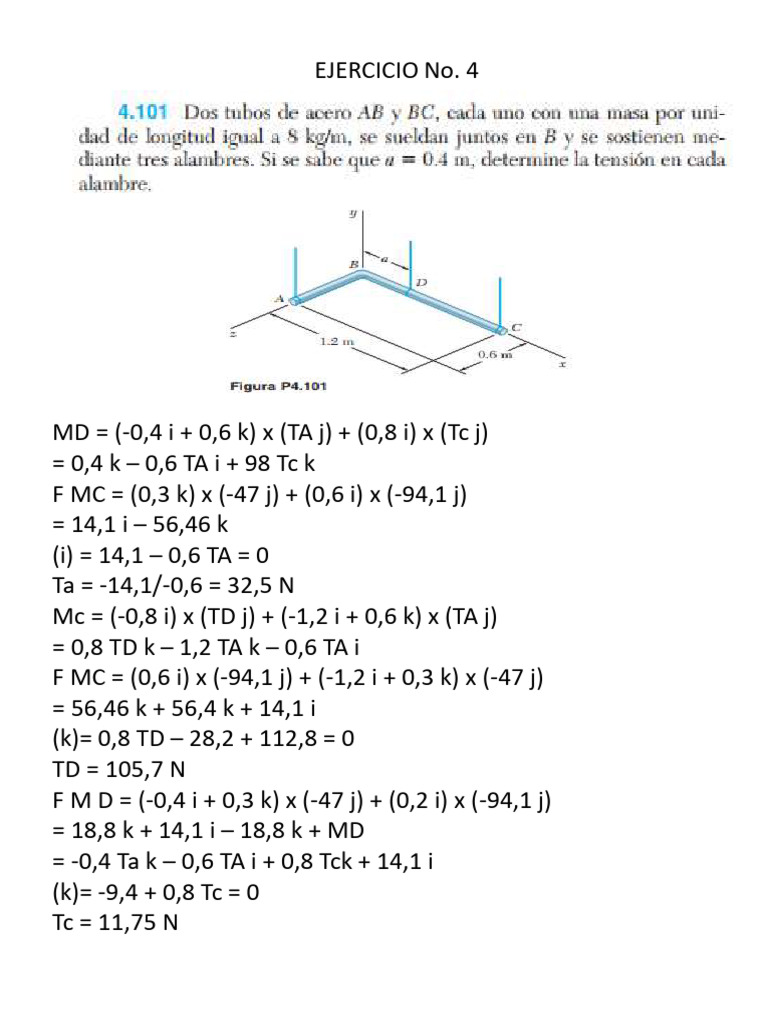 Marinero Alarcon EJERCICIO No. 2 Unidad 2 Estatica | PDF | Teaching Methods & Materials