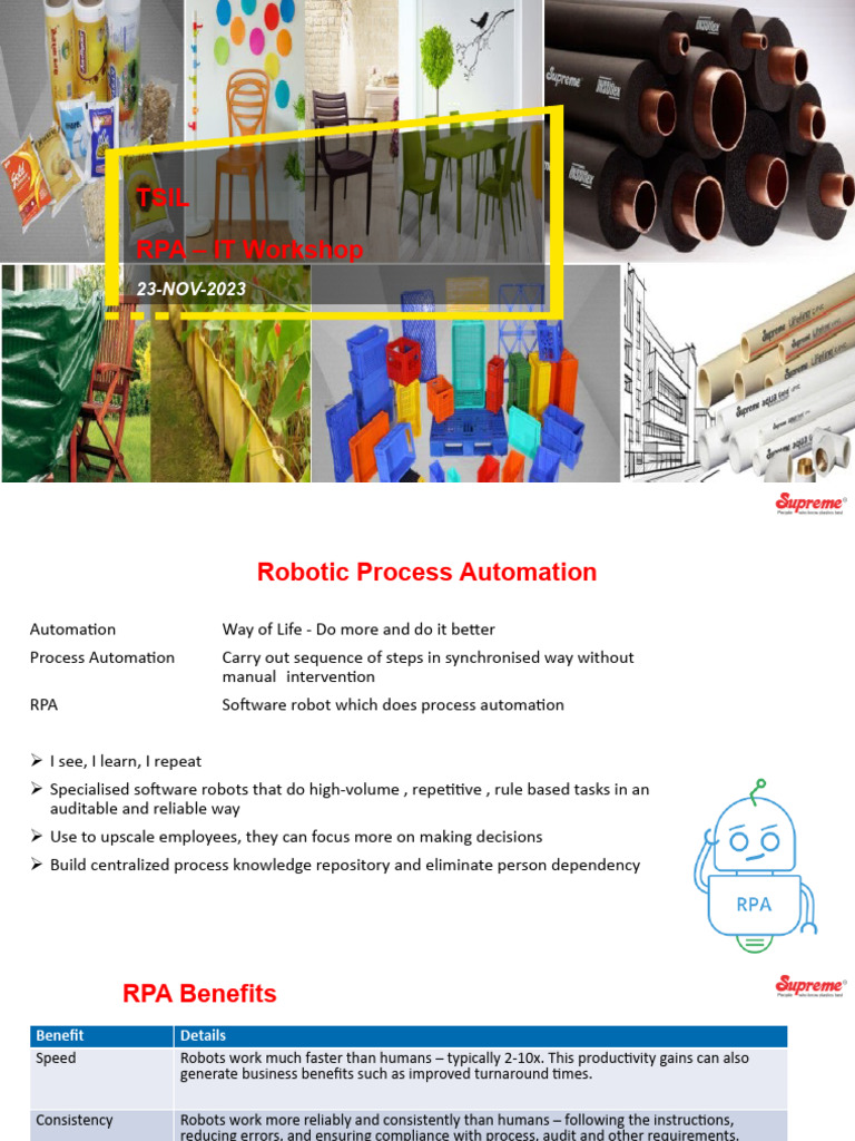 RPA Workshop | PDF | Automation | Computing