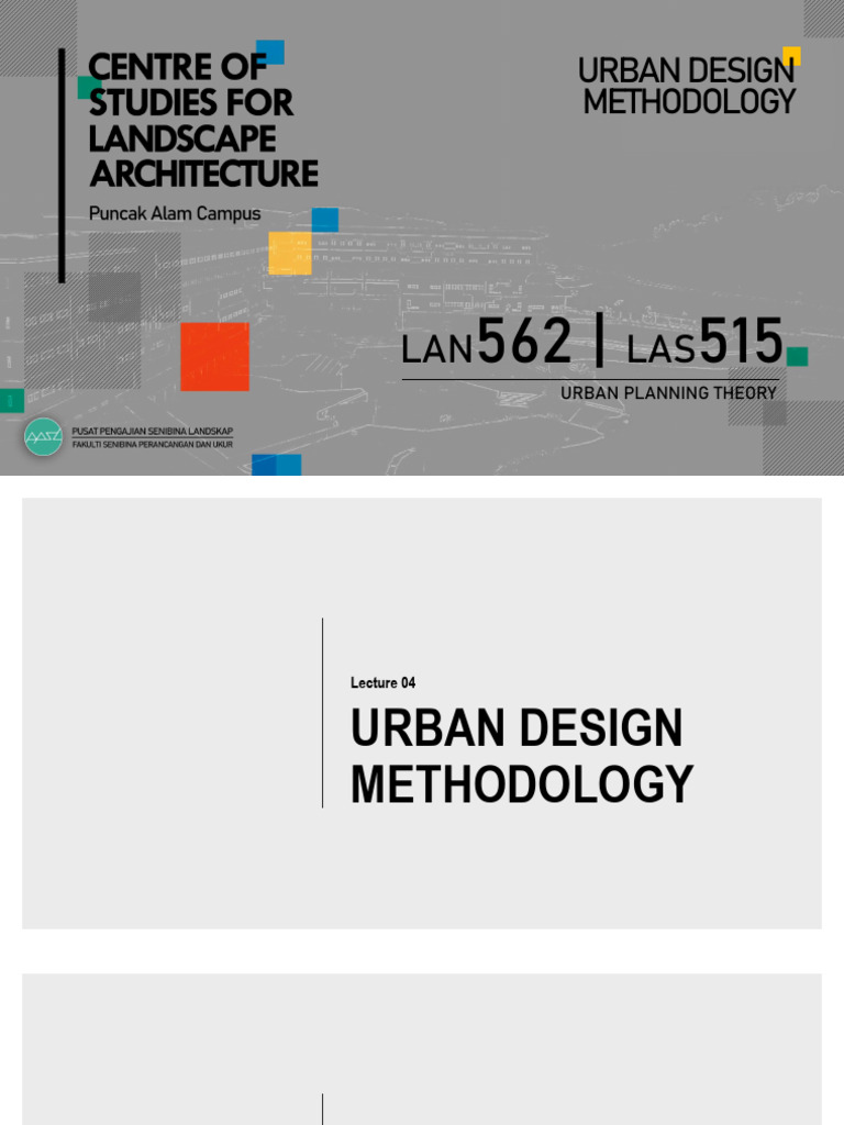 03 LAN562 - LAS515 Urban Design Methodology LECTURE NOTE | PDF ...