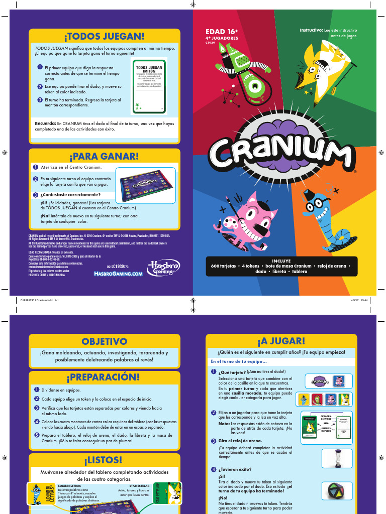 C1939 - Es CL - Cranium Game Instructions | PDF