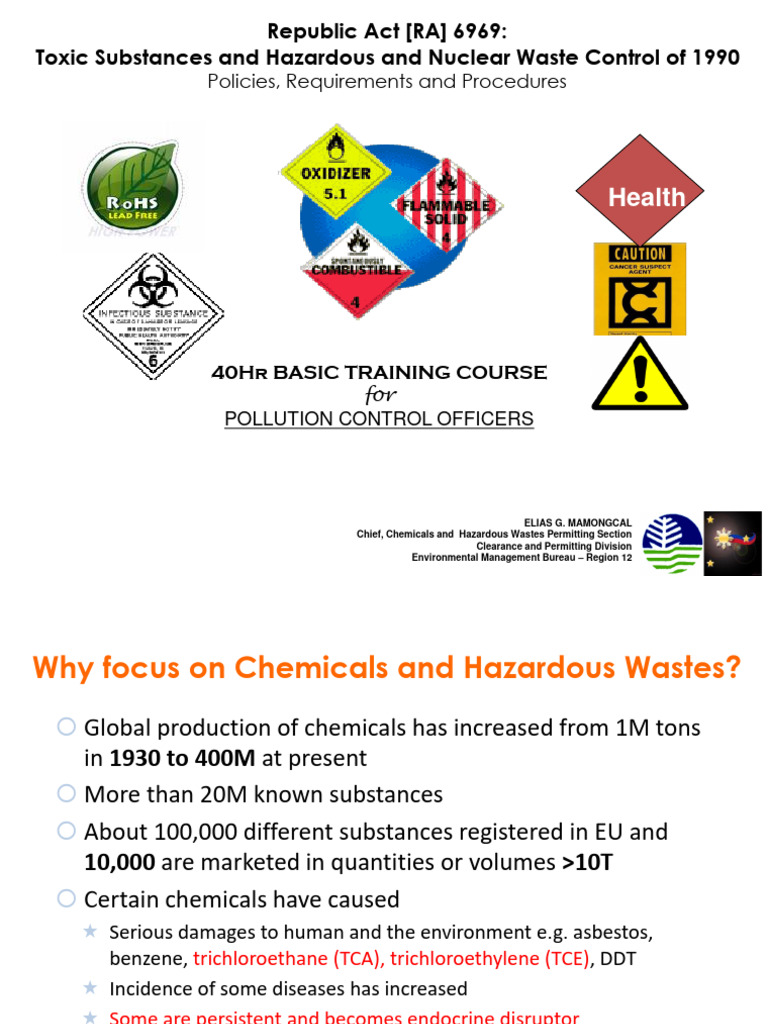 Pollution Control Officer Training | PDF | Hazardous Waste | Waste