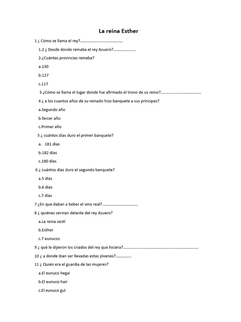 La Reina Ester | PDF