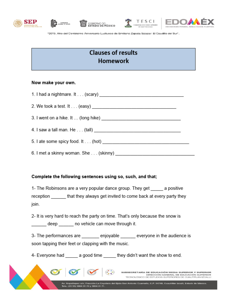 Clauses of Result | PDF