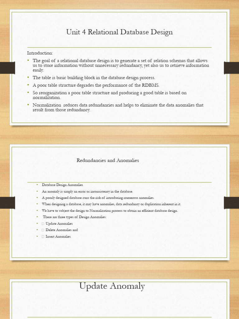 Unit 4 Relational Database Design | PDF | Information Technology ... Unit 4 Relational Database Design | PDF | Information Technology ...