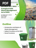 Ra 9003 - Eco Waste | PDF | Waste | Municipal Solid Waste