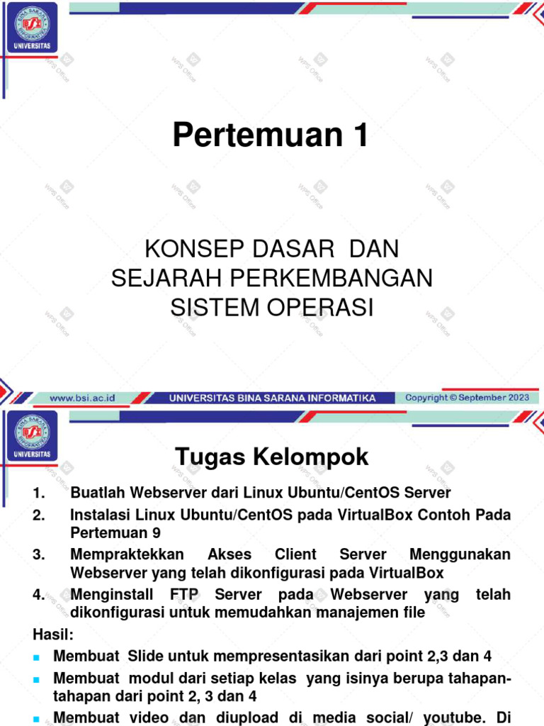 Pertemuan 1: Konsep Dasar Dan Sejarah Perkembangan Sistem Operasi | PDF
