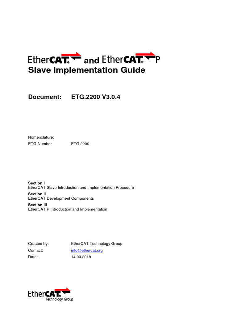 Ethercat Slave Implementation Guide | Download Free PDF | Field ...
