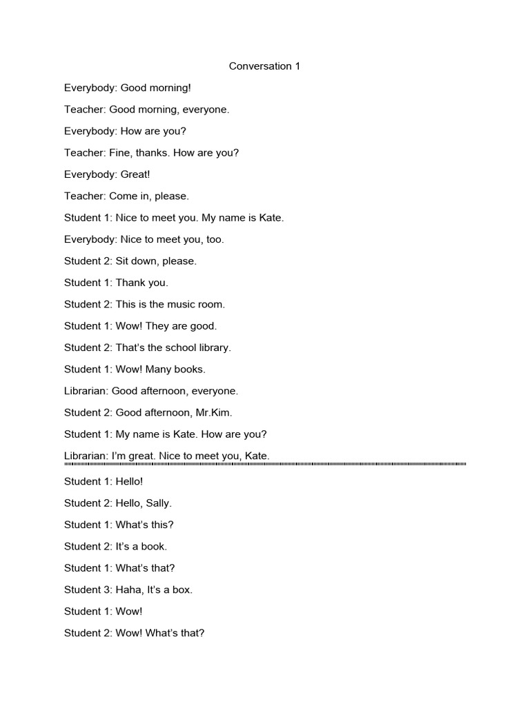 Conversation 1 | PDF