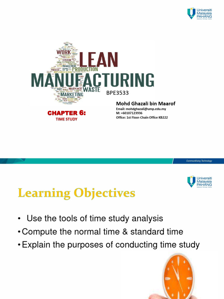 Time Study Techniques and Analysis | PDF | Time
