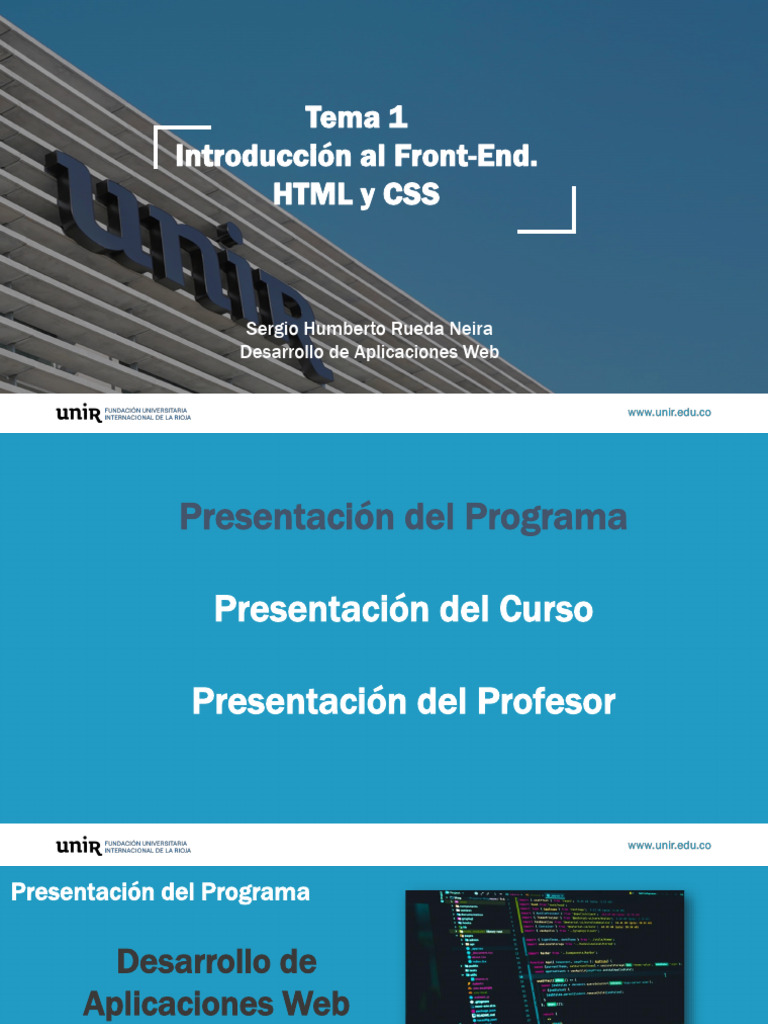 Introducción a HTML y CSS en Front-End | PDF | HTML | Red mundial