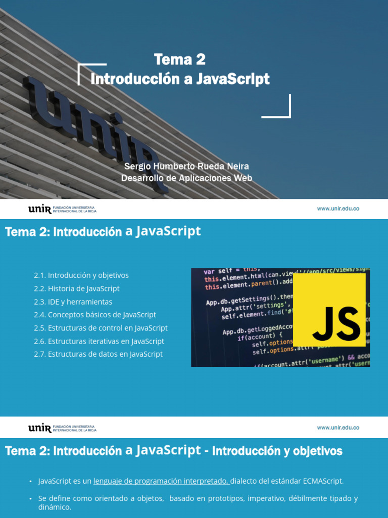 Clase 2 - Desarrollo de Aplicaciones Web | PDF | Script Java | Ingeniería de Sistemas