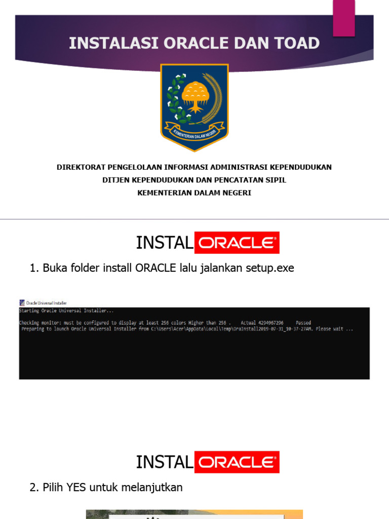 Instalasi Oracle dan Toad Lengkap | PDF