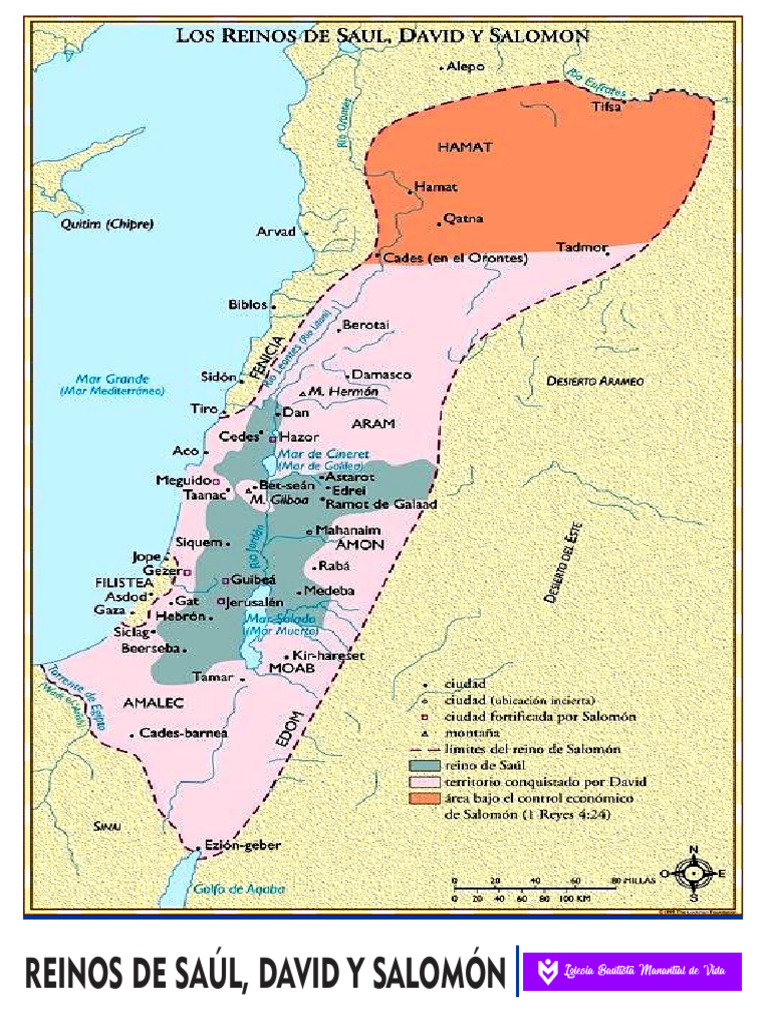 Mapa Reino Saul, David, Salomon | PDF