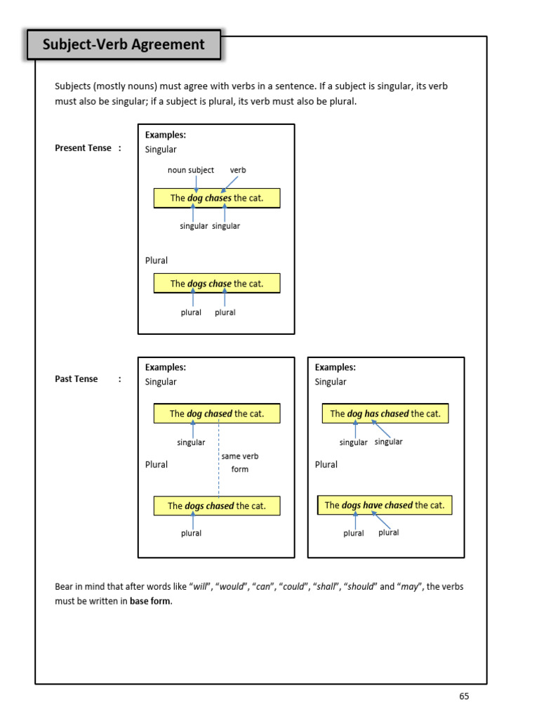Subject Verb Agreement | PDF | Grammatical Number | Plural