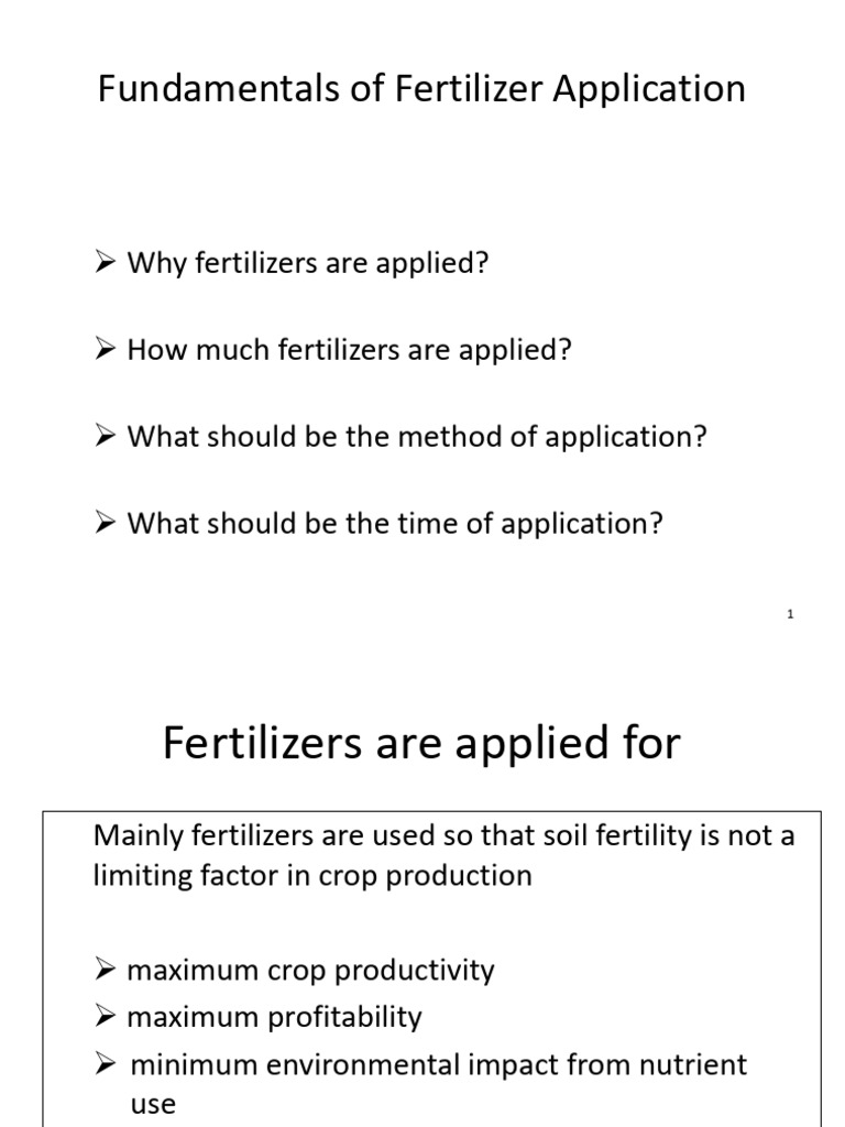 Lecture 5 Fundementals of Fert Applicatication | Download Free PDF ...