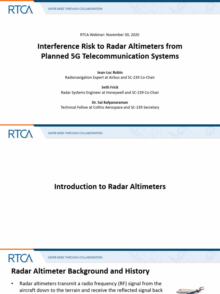 5G Interference Risk to Radar Altimeters | PDF | Radio Spectrum | Radar