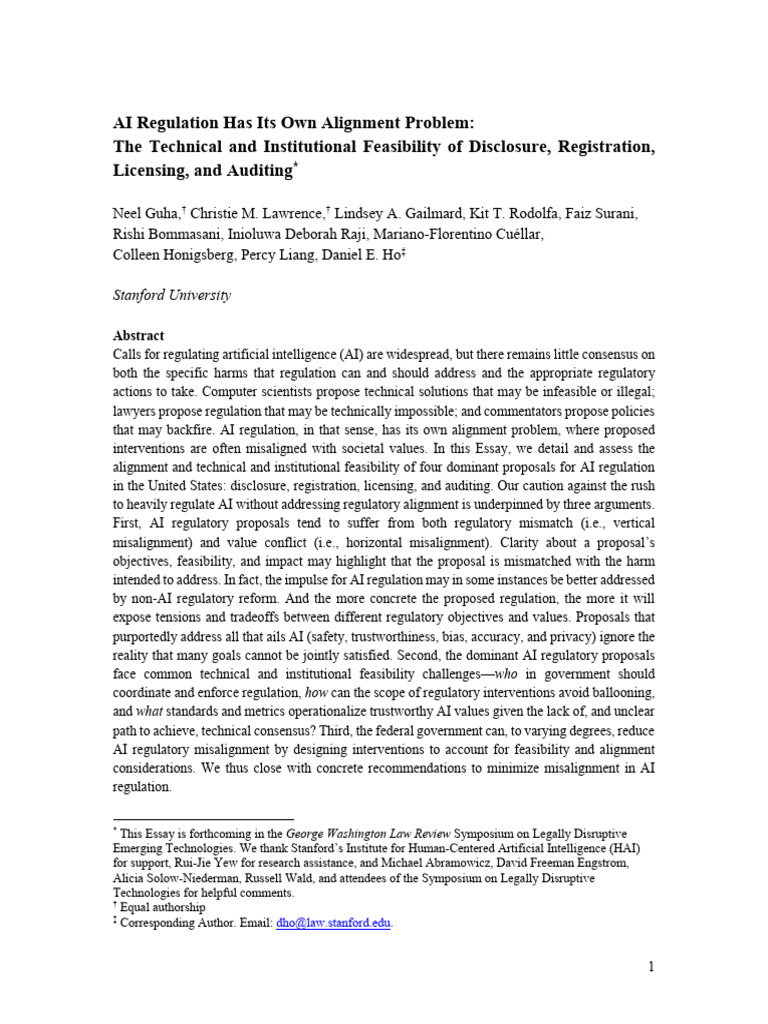 AI Regulation | PDF | Artificial Intelligence | Intelligence (AI ...