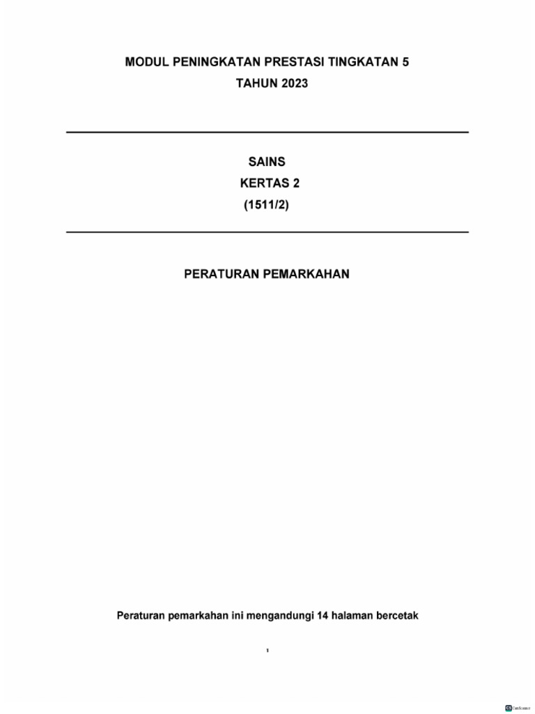 Skema Sains K2 Kedah 2023 Pdf