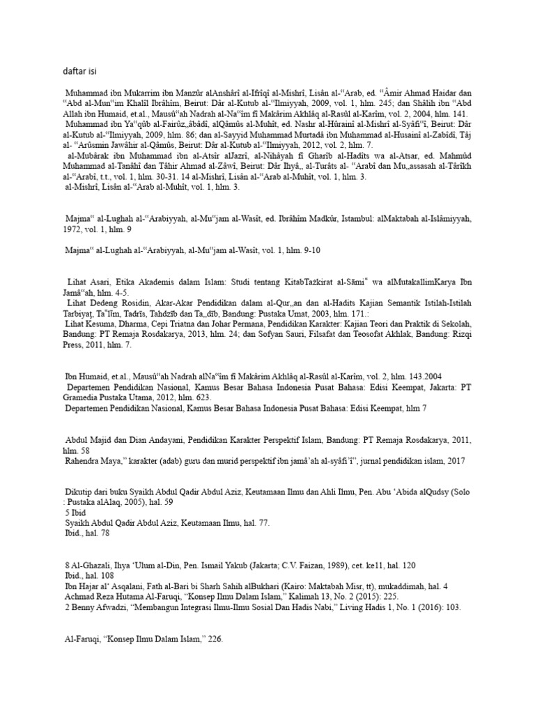 Daftar Isi Penting | PDF