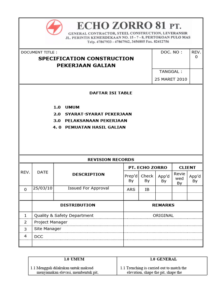 JG-SC-009 Trenching | PDF