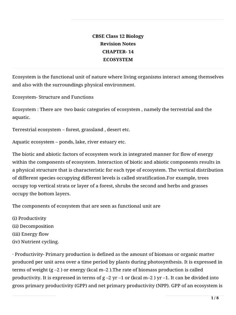 Ecosystem Pdf Ecosystem Food Web