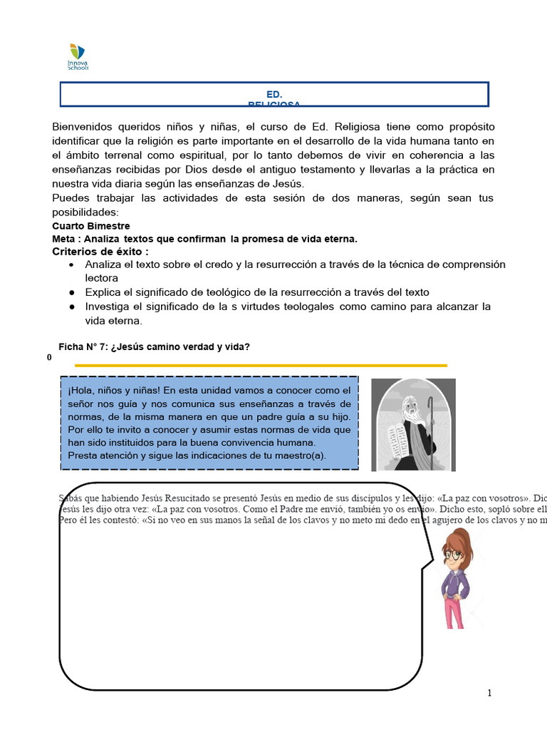 Ficha de Trabajo 07 | PDF | La resurrección de Jesús | Vida eterna ...