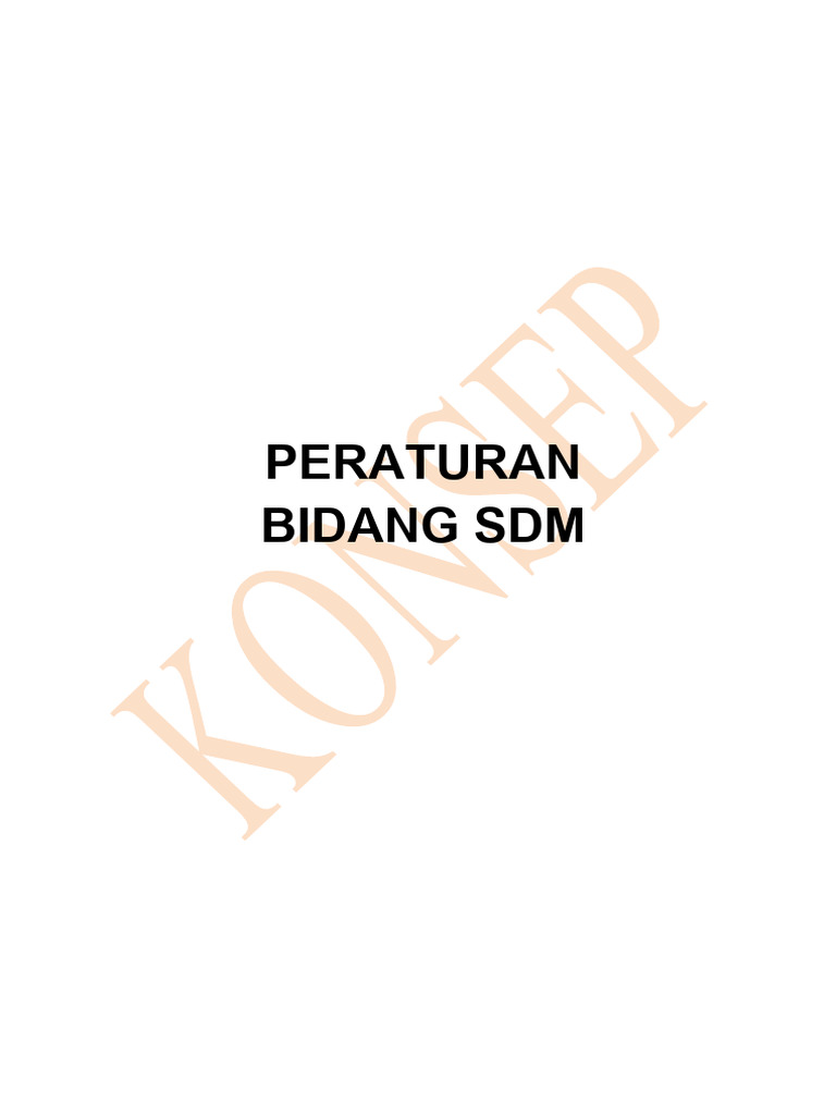 Peraturan Bidang SDM-1 | PDF | Karier & Perkembangan | Bisnis